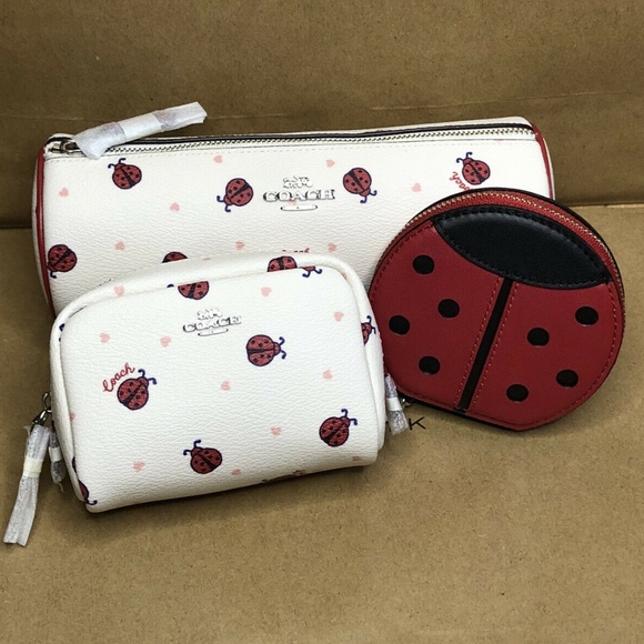 Coach | Bags | Coach Ladybug Makeup Bags And Bag Charm Bundle | Poshmark
